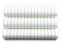 China White And Blue Living Room Striped Wallpaper Strippable , Mediterranean Style for sale