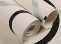 China Geometric Non - woven Modern Removable Wallpaper with Black and White Circles for sale