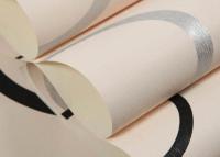 China Geometric Non - woven Modern Removable Wallpaper with Black and White Circles for sale