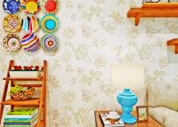 China 0.53*10M Designer Natural Floral Non Woven Wallpaper Fabric Wall Covering for sale