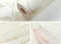 China 0.53*10M Designer Natural Floral Non Woven Wallpaper Fabric Wall Covering for sale