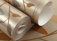 China Economic Beautify Leaves Modern Removable Wallpaper for Home Decoration , Pure Color for sale