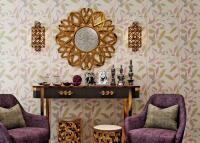China Leaf Printing Modern Removable Non Woven Wallpaper Waterproof Vinyl Wall Covering for sale