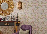 China Leaf Printing Modern Removable Non Woven Wallpaper Waterproof Vinyl Wall Covering for sale