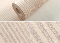 China Dark Pink Home Decor Wallpaper / Living Room Striped Wallpaper With Printed Surface Treatment for sale