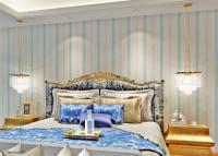China Living Room Modern Removable Wallpaper Blue Color With Natural Plant Fibers , 0.53*10m/ roll for sale