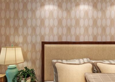 China Bronzing Leaf Non Woven Wallpaper For Office Walls / Living Room , Water Against for sale