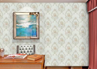 China Damask Interiors Europe Wallpaper , Soundproof British Style Wallpaper with Embossed Surface for sale