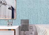 China Soundproof Contemporary Wall Covering Durable With Sky Blue Color , Non Woven Materials for sale