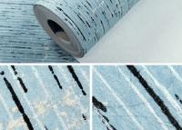 China Soundproof Contemporary Wall Covering Durable With Sky Blue Color , Non Woven Materials for sale