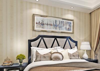 China Yellow Color Luxury Modern Embossed Wallpaper , Household Removable Reusable Wallpaper for sale