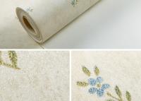 China Non Woven Rustic Floral Wallpaper With Printed Surface Technics , Asian Style for sale