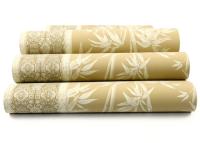 China 0.53*10 Living Room Asian Inspired Wallpaper / Asian Themed Wallpaper Beige Color for sale