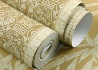 China 0.53*10 Living Room Asian Inspired Wallpaper / Asian Themed Wallpaper Beige Color for sale