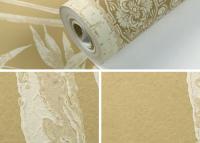 China 0.53*10 Living Room Asian Inspired Wallpaper / Asian Themed Wallpaper Beige Color for sale