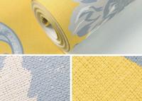 China Modern Yellow Color Non Woven Wallpaper Washable For Livingroom , Size Customized for sale