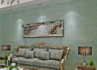 China 1.06*10m Water Proof Living Room Wallpaper / Interior Decorating Wallpaper , Green Color for sale