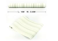 China Green Modern Striped Floral Wallpaper For Girl’S Room , Smooth Surface Paper for sale