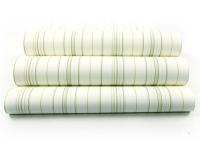 China Green Modern Striped Floral Wallpaper For Girl’S Room , Smooth Surface Paper for sale