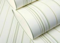 China Green Modern Striped Floral Wallpaper For Girl’S Room , Smooth Surface Paper for sale
