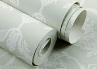 China Eco Friendly Classical Grey Pattern Wallpaper For Restaurant , Embossed Surface Treatment for sale