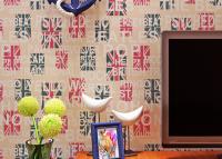 China Modern Lounge Wallpaper / Modern Self Adhesive Wallpaper With 3D Rotary Printing for sale