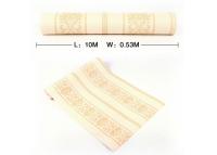 China Classical Non Woven Wallpaper / Beige Damask Wallpaper For Home Decoration , Moisture Proof for sale