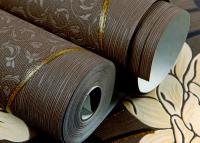 China Floral Interior House Decoration Wallpaper With Non Woven Materials , Brown Color for sale