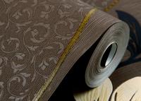 China Floral Interior House Decoration Wallpaper With Non Woven Materials , Brown Color for sale