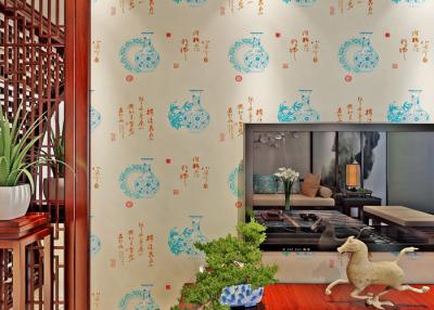 China Chinese Style Vintage Inspired Wallpaper / Moisture Resistant Wallpaper High Grade for sale