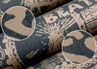 China Vintage Style Modern Lounge Wallpaper 0.53*10M , Sitting Room Wallpaper With English Letters for sale
