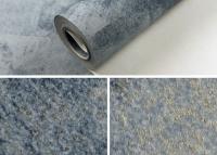 China Modern 0.53*10m Living Room Embossed Blue Non-woven Wallpaper for sale
