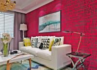 China Red Color English Words House Decoration Modern Removable Wallpaper for sale