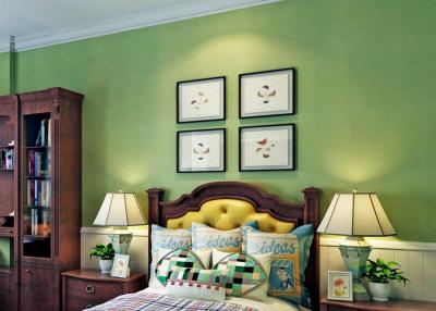 China Green Color  Wall Covering Modern Removable Wallpaper For The Livingroom for sale