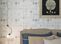 China Non-woven White Color Modern Removable Wallpaper For the Beddingroom for sale