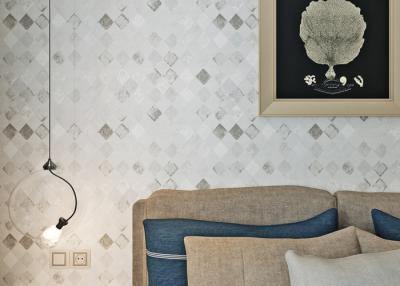 China Non-woven White Color Modern Removable Wallpaper For the Beddingroom for sale