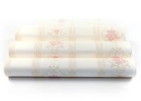 China White Living Room Wallpaper / Modern Home Furnishing Wallpaper , Rustic Floral for sale