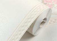 China White Living Room Wallpaper / Modern Home Furnishing Wallpaper , Rustic Floral for sale