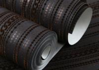 China Administration Luxury Black Velvet Flock Wallpaper Soundproof With Modern Style for sale
