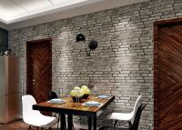 China 3D Brick Effect Washable Vinyl Wallpaper For House Decoration , 0.53*10M size for sale
