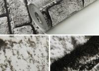 China 3D Brick Effect Washable Vinyl Wallpaper For House Decoration , 0.53*10M size for sale
