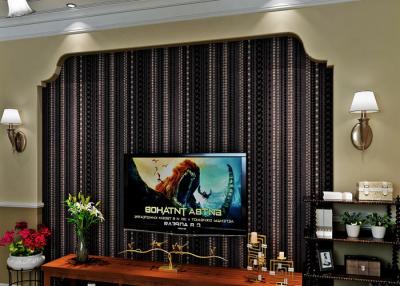 China Administration Luxury Black Velvet Flock Wallpaper Soundproof With Modern Style for sale