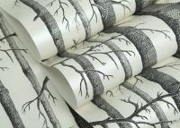 China Vantage Birch Tree Contemporary Wall Coverings / Wallpaper for Living Room  0.53*10M for sale