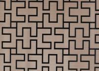 China Embossed 3D Home Wallpaper / Modern Vinyl Wallpaper with Coffee Geometric Lattice Pattern for sale