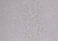 China Removable Vinyl Contemporary Wall Coverings with Grey Leaf Pattern For Study Room for sale