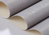 China Removable Vinyl Contemporary Wall Coverings with Grey Leaf Pattern For Study Room for sale
