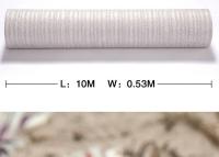 China Silver Vinyl Contemporary Wallcovering With Embossed , Bronzing Surface Treatment for sale