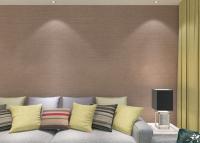 China Waterproof Brown Embossed Wall Coverings , PVC Modern Living Room Wallpaper for sale