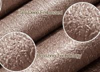 China Waterproof Brown Embossed Wall Coverings , PVC Modern Living Room Wallpaper for sale