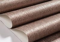 China Waterproof Brown Embossed Wall Coverings , PVC Modern Living Room Wallpaper for sale